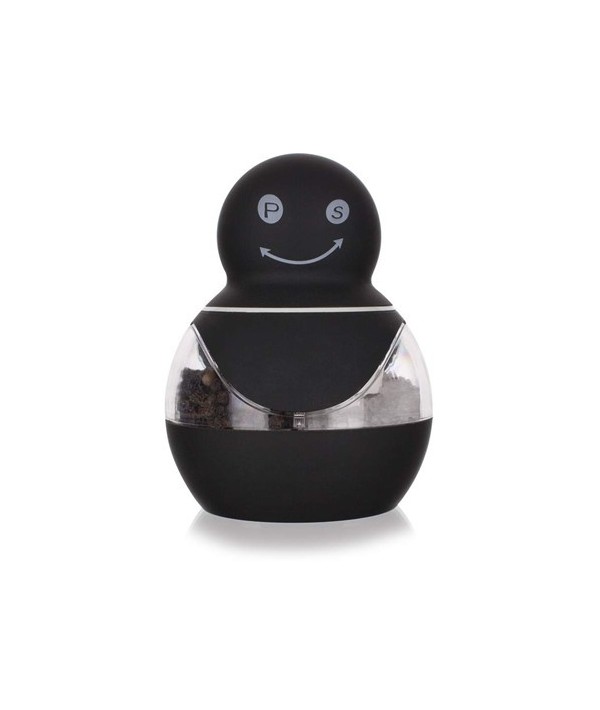 Malūnėlis pipirams/druskai ,juodas su šypsenėle